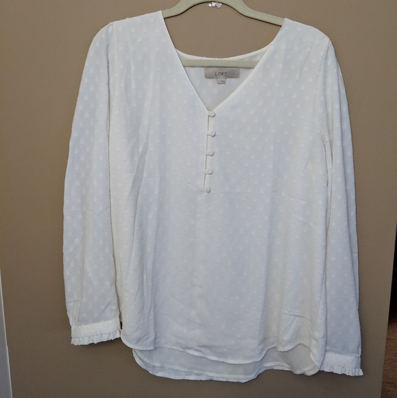 LOFT | Tops | Swiss Dot Loft Blouse | Poshmark